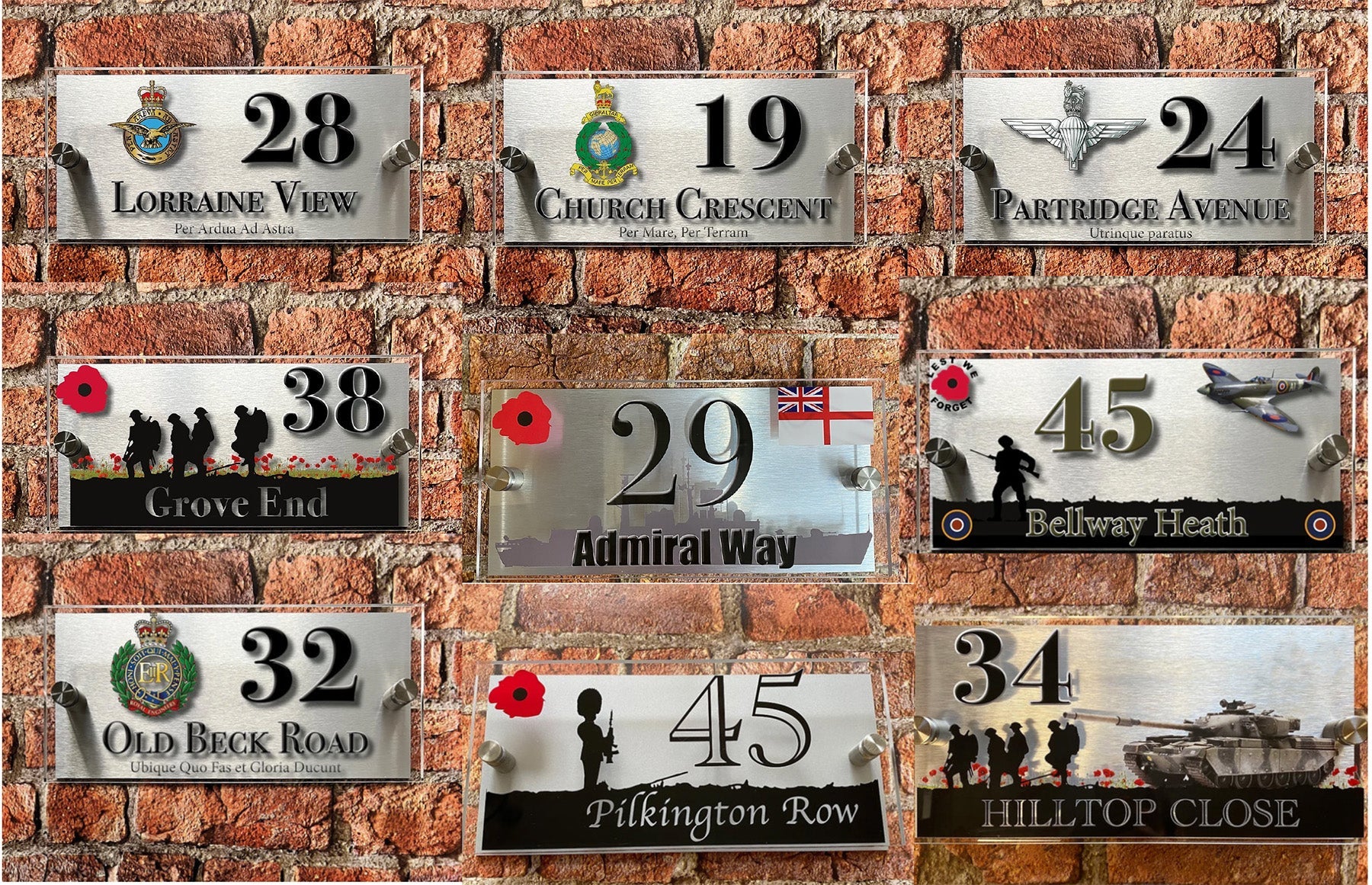 Military House Signs