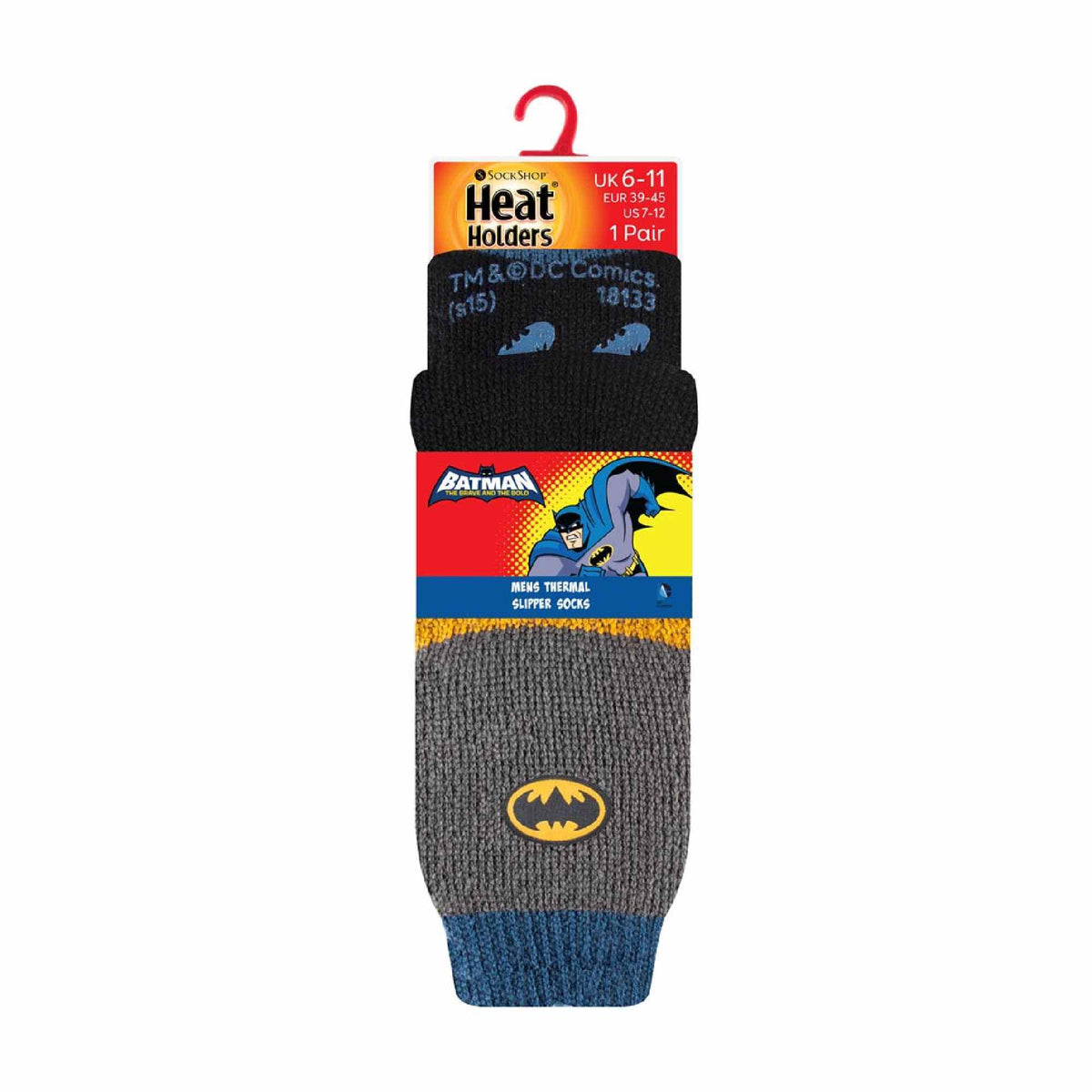 Mens Batman Novelty Thermal Slipper Socks – Fat Chimp Forces Wear & Gifts