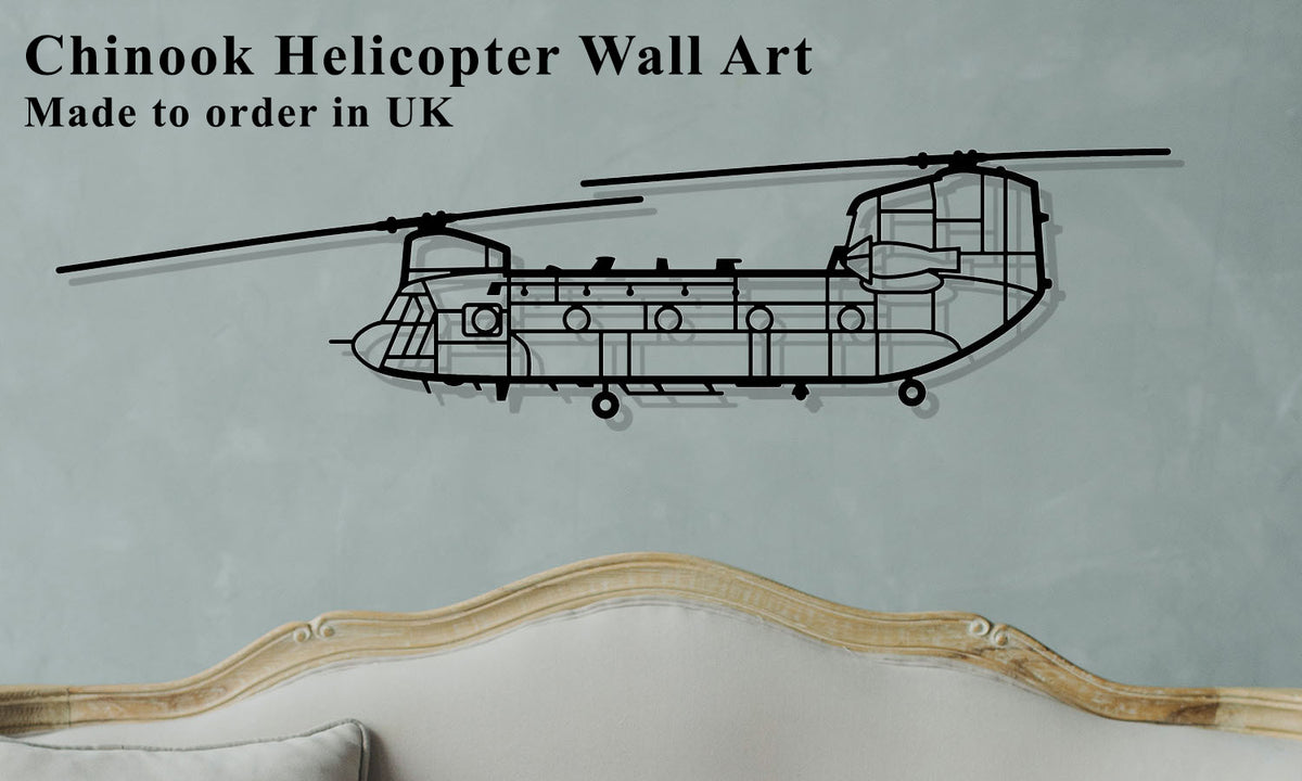 Chinook Helicopter Metal Wall Art – Fat Chimp Forces Wear & Gifts