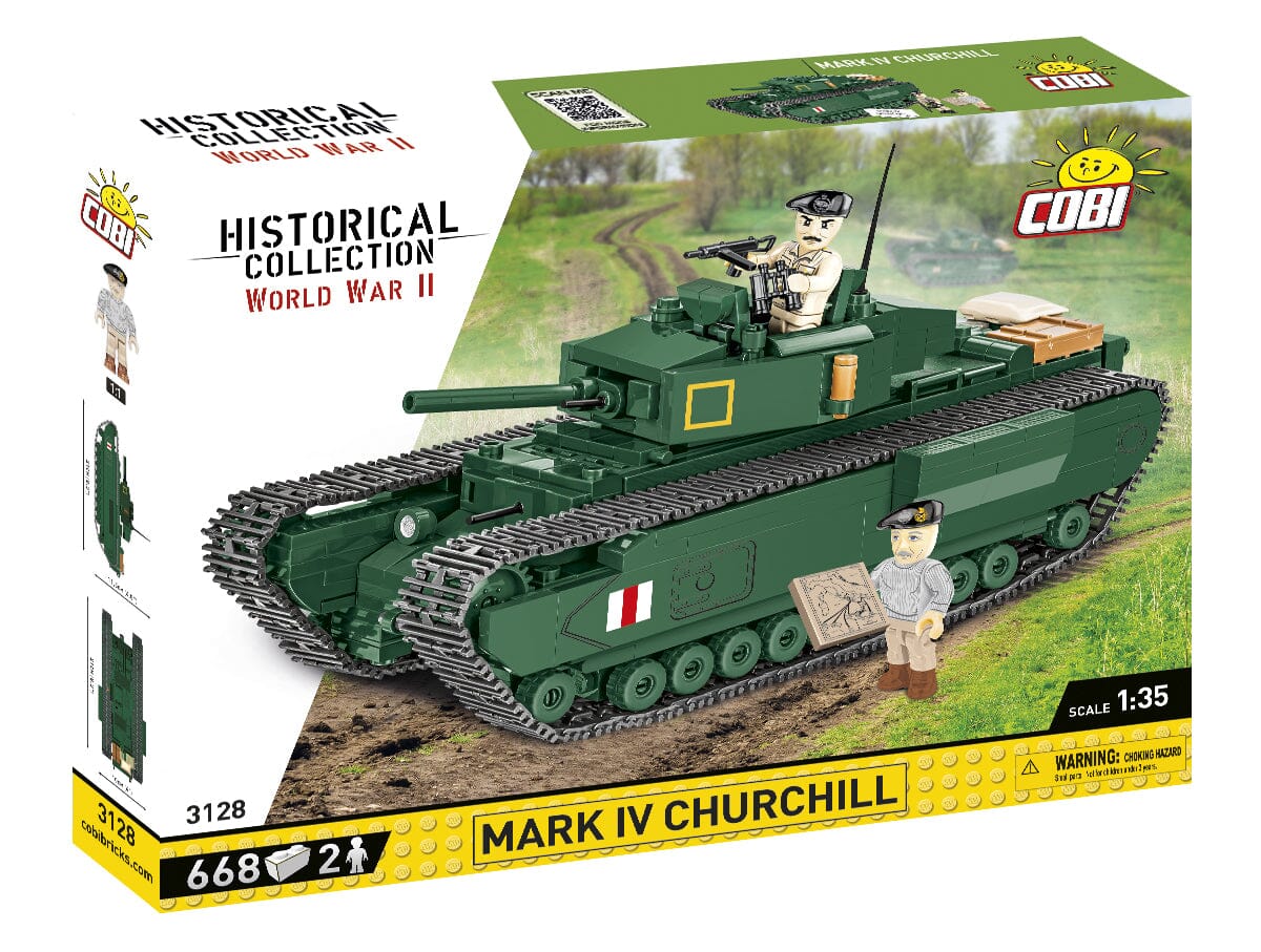 Churchill MK.IV brick tank model - COBI 3128 - 668 bricks – Fat Chimp ...