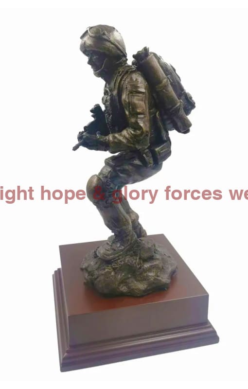 Combat Medic Cold Cast Bronze Military Statue Sculpture – Fat Chimp ...