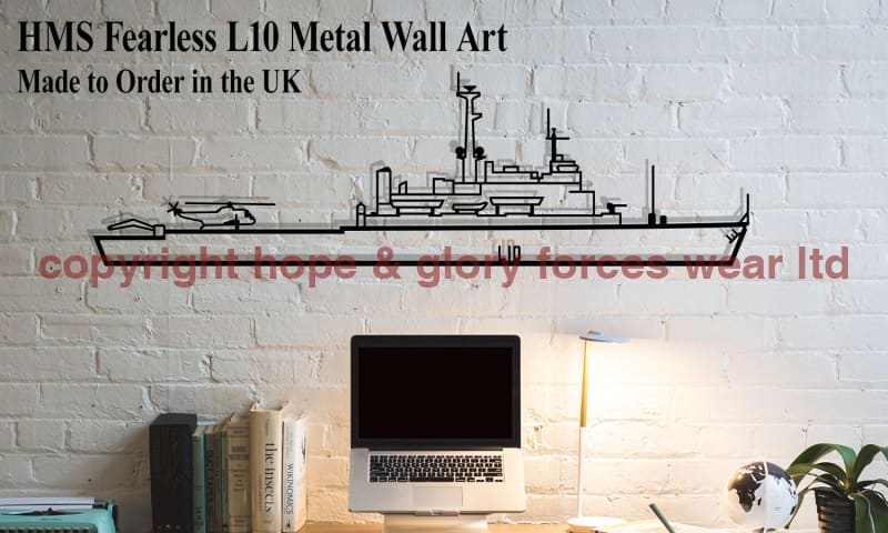 HMS Fearless L10 Metal Wall Art – Fat Chimp Forces Wear & Gifts