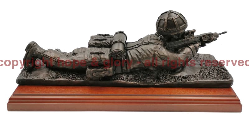 Prone British Army Soldier Cold Cast Bronze Statue – Fat Chimp Forces ...