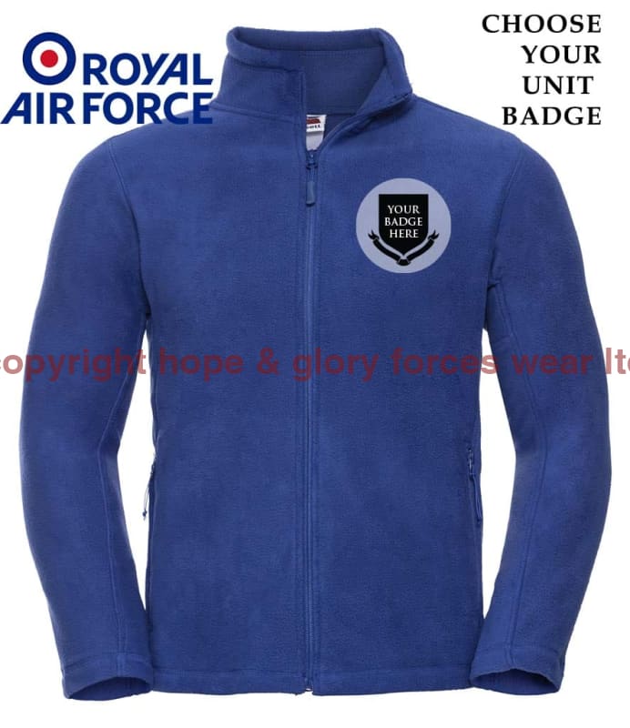 ROYAL AIR FORCE RAF UNITS Outdoor Fleece Jacket – Fat Chimp Forces Wear ...