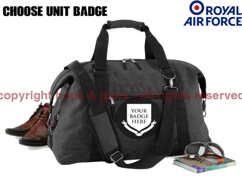 ROYAL AIR FORCE RAF UNITS Vintage Canvas Satchel – Fat Chimp Forces ...