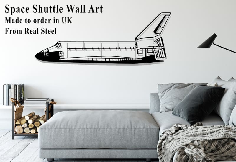 Space Shuttle Metal Wall Art – Fat Chimp Forces Wear & Gifts