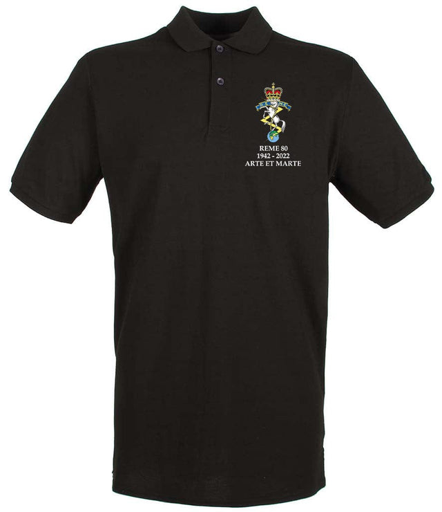 REME 80 Year Anniversary Embroidered Polo Shirt – Fat Chimp Forces Wear ...
