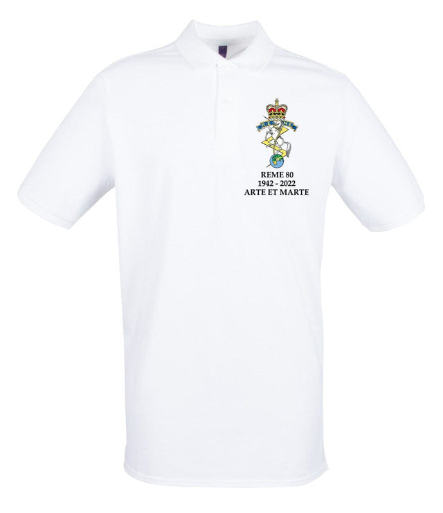 REME 80 Year Anniversary Embroidered Polo Shirt – Fat Chimp Forces Wear ...