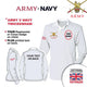 British Army UNITS Army V Navy 2019 Long Sleeve Rugby Shirt – Fat Chimp ...
